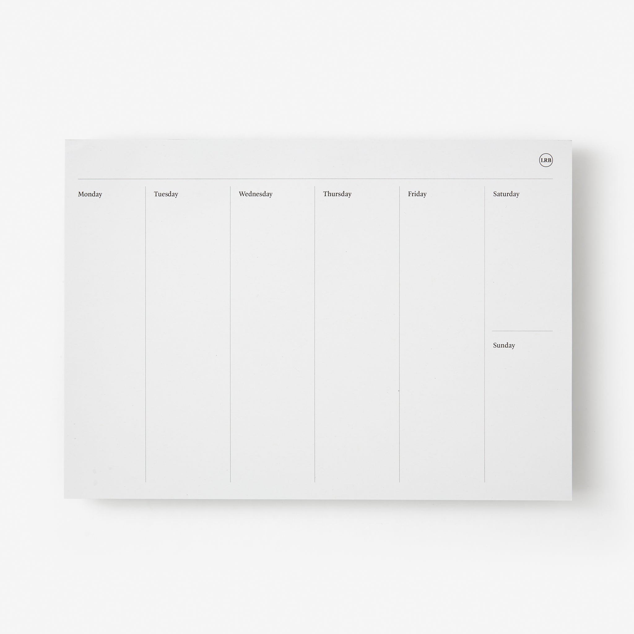 A4 Weekly Desk Planner – The LRB Store