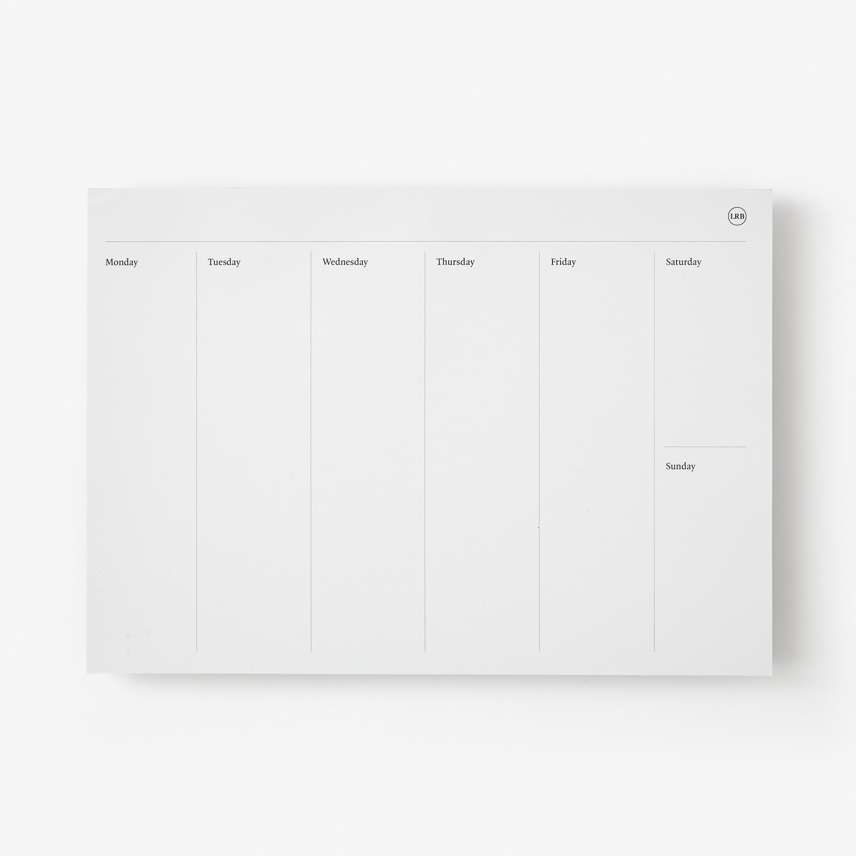 A4 Weekly Desk Planner – The LRB Store