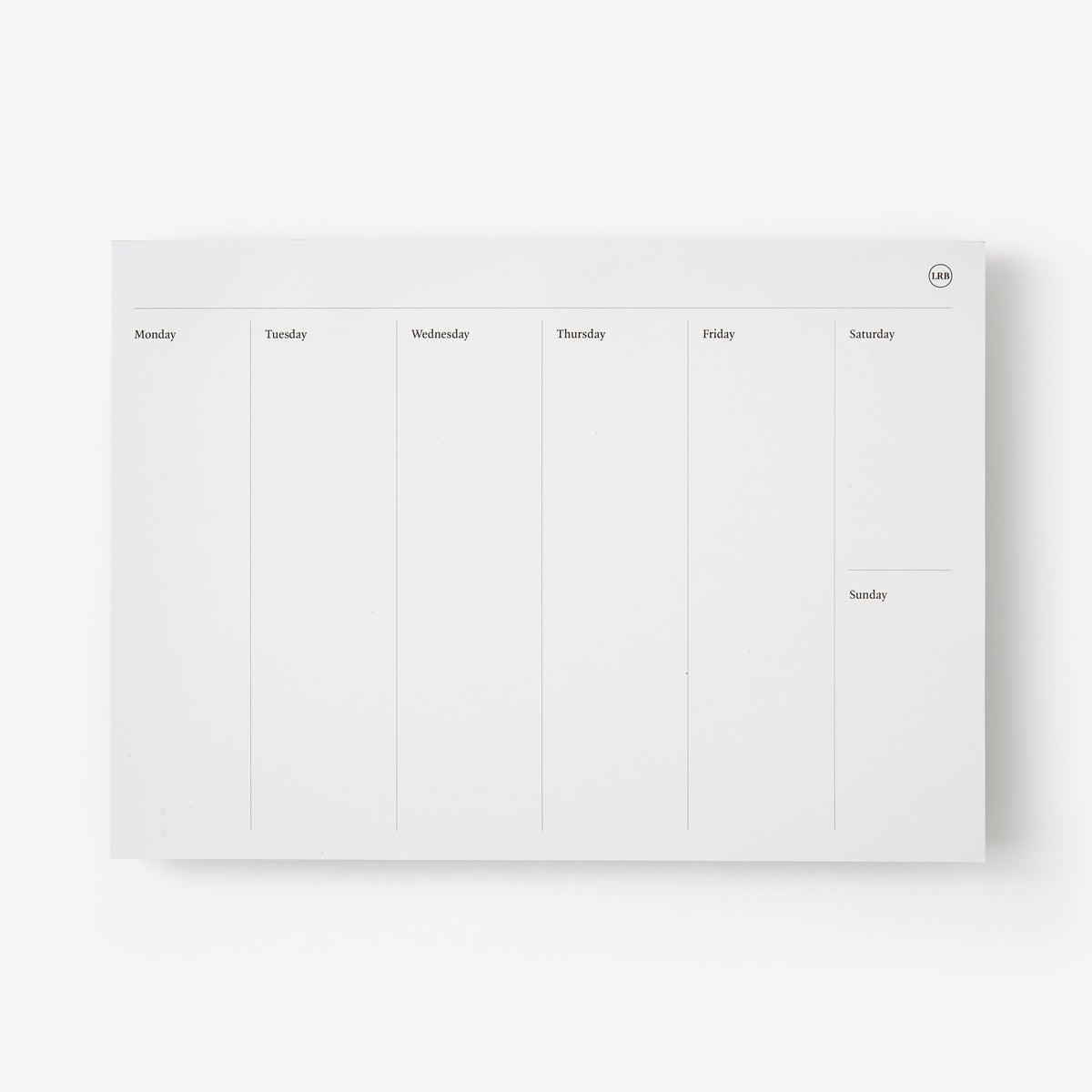 A4 Weekly Desk Planner – The LRB Store